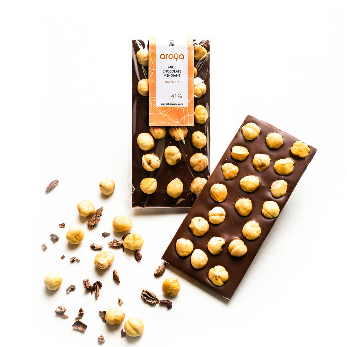 Milk Chocolate Bar - Roasted Hazelnuts – Araya Artisan Chocolate